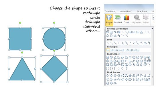 How To Draw Basic Geometry Shapes In PowerPoint 2010 PowerPoint Presentation