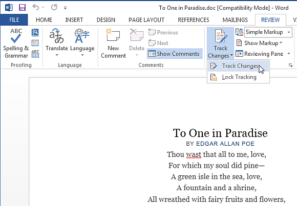 How To Customize Track Changes Feature In Word 2013