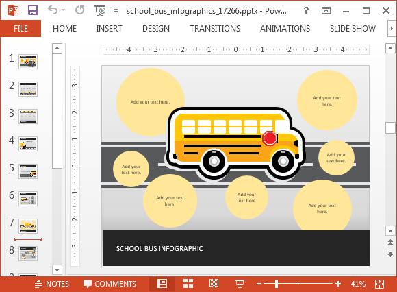 School Bus Animated PowerPoint Template
