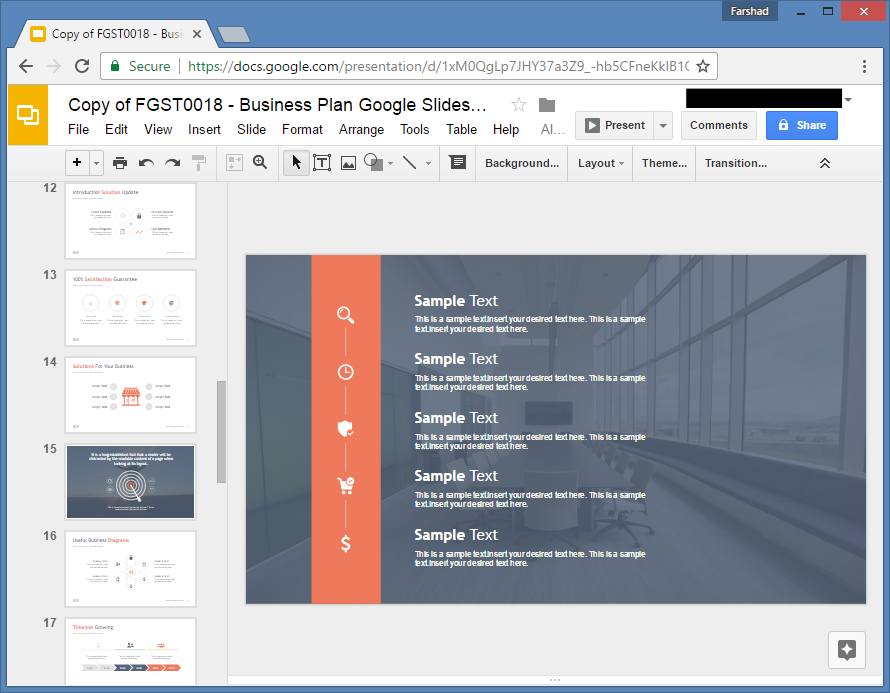 Free Business Plan Template For Google Slides