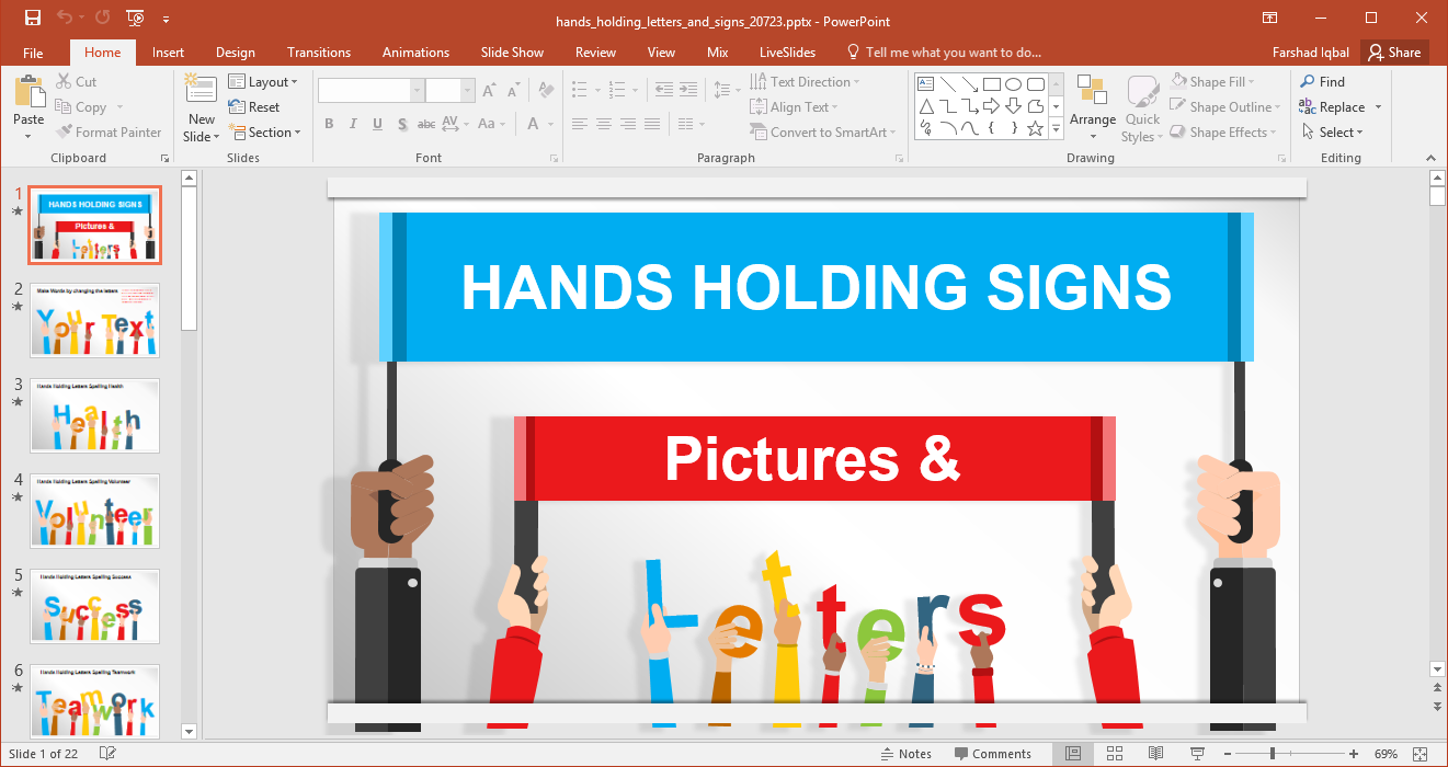 Animated Signboards PowerPoint Template
