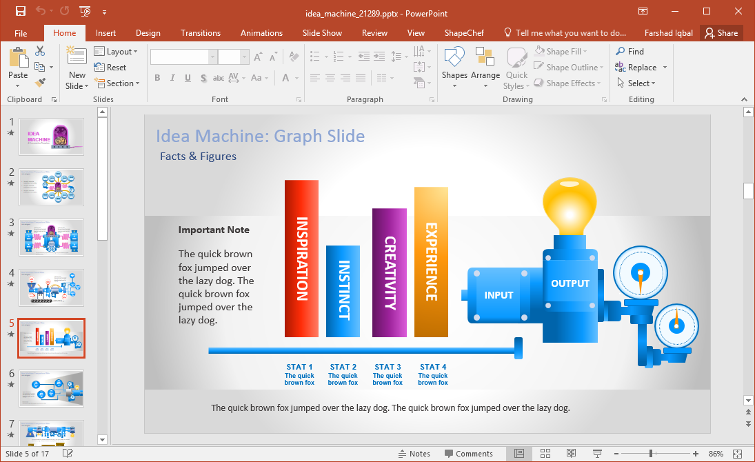 Animated Idea Machine PowerPoint Template