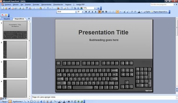 Keyboard Typing PowerPoint Template Keyboard Typing PowerPoint Template