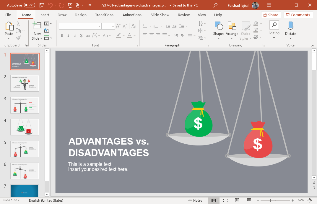 Advantages-vs.-Disadvantages-PowerPoint-Template - FPPT Advantages-vs.-Disadvantages-PowerPoint-Template - FPPT