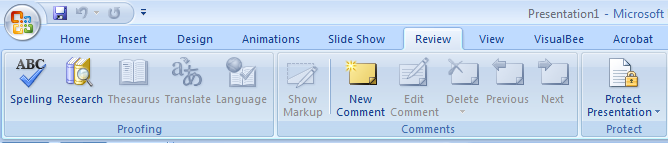 Review Tab In PowerPoint
