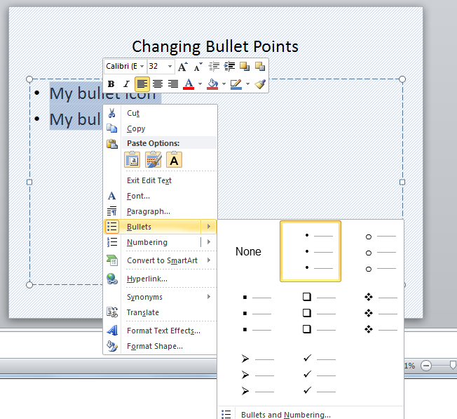 How To Change Bullet Icons In PowerPoint Bullet Lists