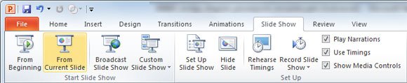Start PowerPoint Presentations With F5 And Shift F5