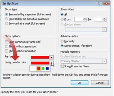 How to use virtual laser point in PowerPoint
