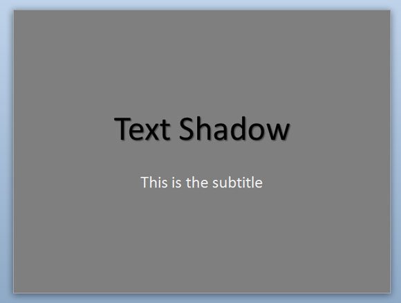 How to change the color of text shadow in PowerPoint