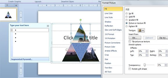 Segmented Pyramid in PowerPoint using SmartArt
