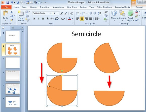 How To Make A Semicircle In PowerPoint 2010