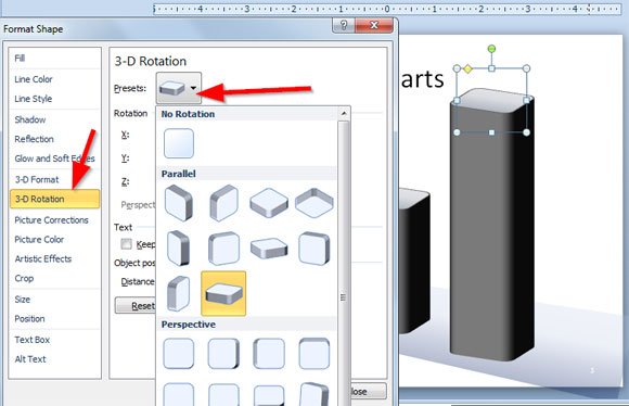 Drawing A Simple 3D Chart In PowerPoint Using Shapes