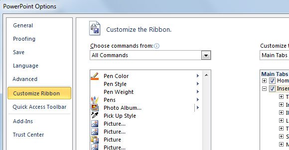 Ink Pens in PowerPoint 2010