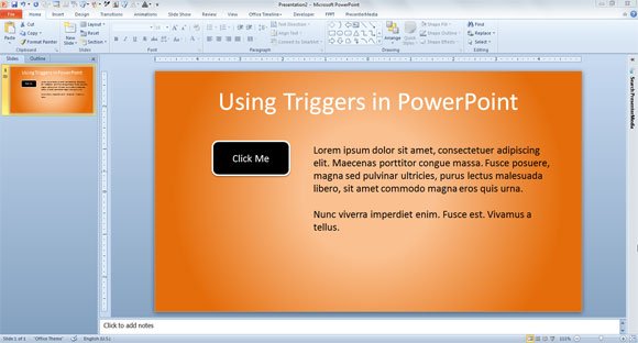 How To Use Triggers In Powerpoint 2010