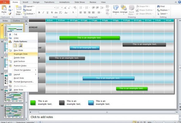 How To Make A Calendar In PowerPoint 2010 Using Shapes And Tables