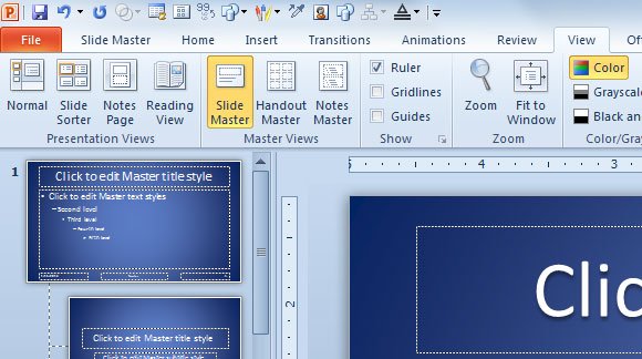 Using Slide Master View In PowerPoint 2010