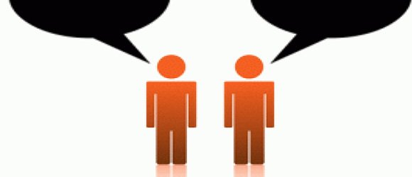 Two People Presenting a PowerPoint Presentation