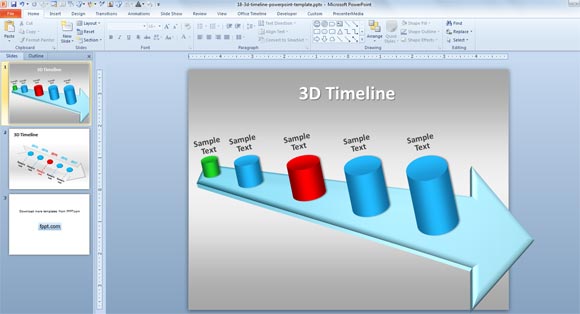 3D Timeline PowerPoint Template 3D Timeline PowerPoint Template