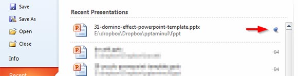 Save Time Working with Recent Documents in PowerPoint using Pushpins