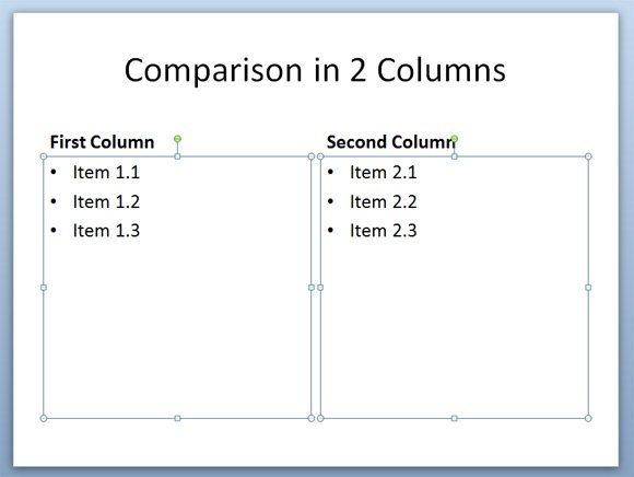 How To Make A Box Into Two Columns In Powerpoint Opmcars