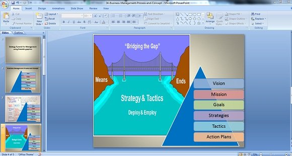 Strategy Pyramid For Management Using SmartArt Graphics
