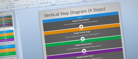 Free Steps Diagram for PowerPoint