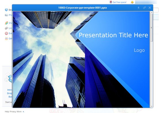 Preview Your Documents and PowerPoint Presentations using Dropbox