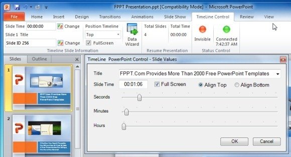 Control Slide Time Display Efficiently With PowerPoint Timeline Control