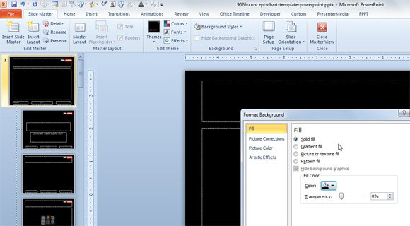 How to Change PowerPoint Presentation to Use Black Slide