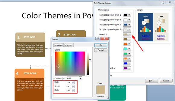 Working with Custom Color Palettes in PowerPoint 2010