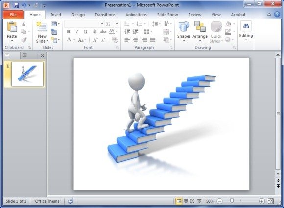 Animated Steps To Success PowerPoint Template
