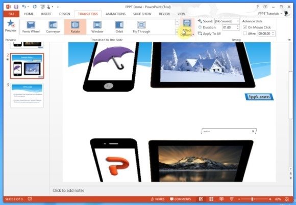 Switch Powerpoint Slides In Style With Cube Box And Rotate Effects