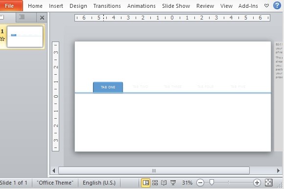 Display PowerPoint Slides In Tabs With Tab Slide Template