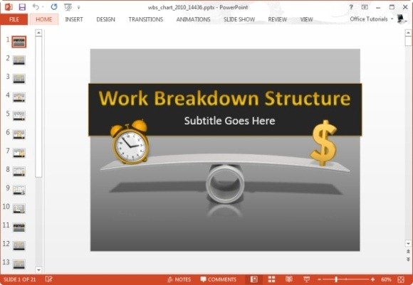 Work Breakdown Structure Template For PowerPoint