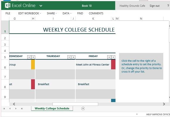 How To Easily Create Class Schedules Using Excel