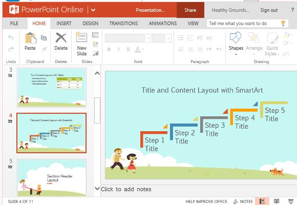 Children Playing Educational Template For PowerPoint Online