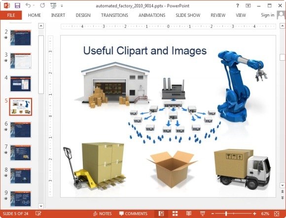 Automated Factory PowerPoint Templates With Animations