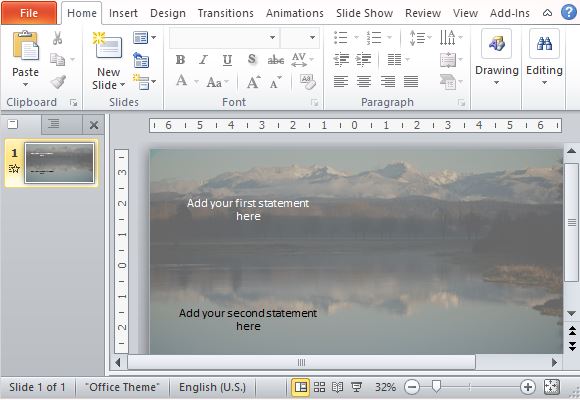 Animated PowerPoint Template With Transparent Shapes Over Picture