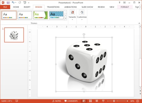 Awesome 3D Dice Rolled Shapes for PowerPoint Presentations
