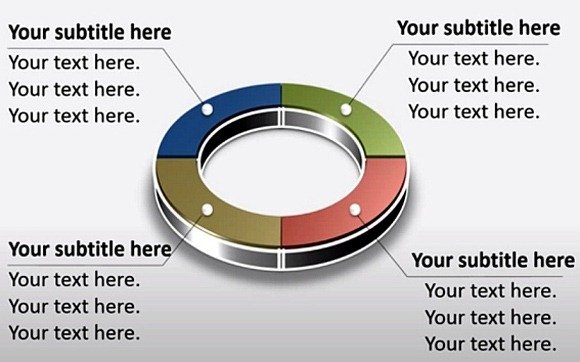 How To Create 3D Quadrant Circle in PowerPoint For Making Business Diagrams