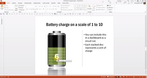 How To Make 3D Battery Graphics For PowerPoint Using Shapes