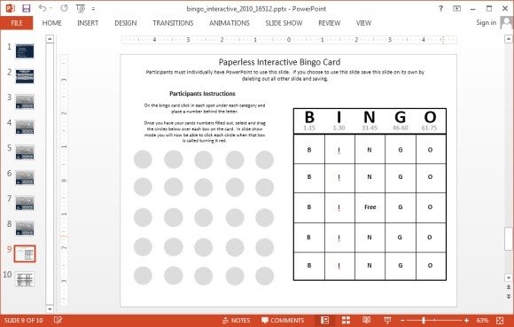 Animated Bingo PowerPoint Template
