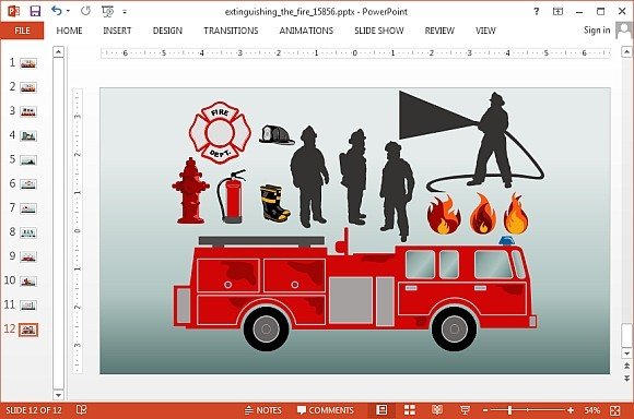 Animated Fire Brigade PowerPoint Templates