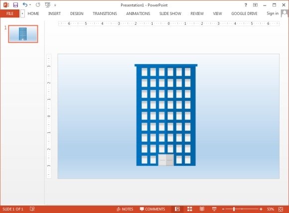 Animated Buildings Infographic PowerPoint Template