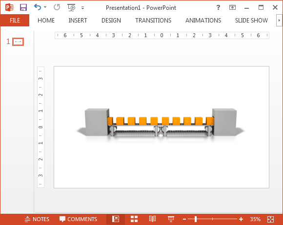 Production Line Isometric PowerPoint Template Production Line Isometric PowerPoint Template