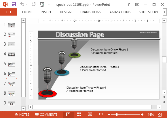 Animated Speak Out PowerPoint Template
