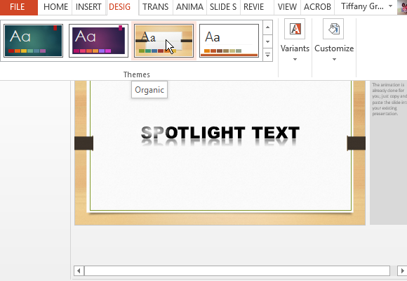 Spotlight Text PowerPoint Template