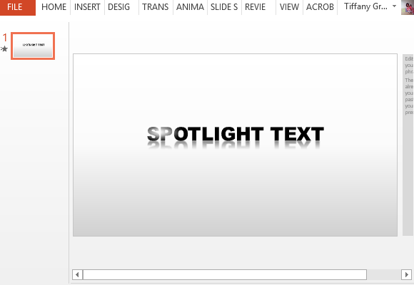 Spotlight Text PowerPoint Template
