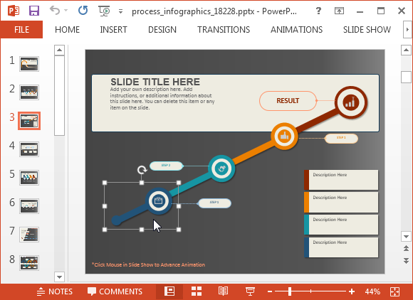 Animated Process Infographics PowerPoint Template