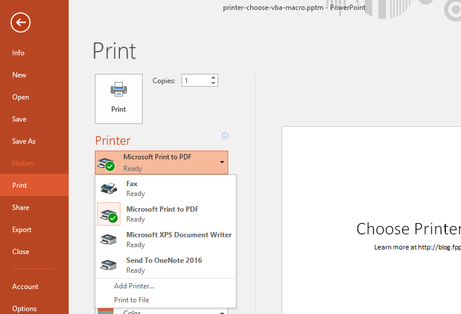 Using Vba Code To Detect A Printer On The Computer
